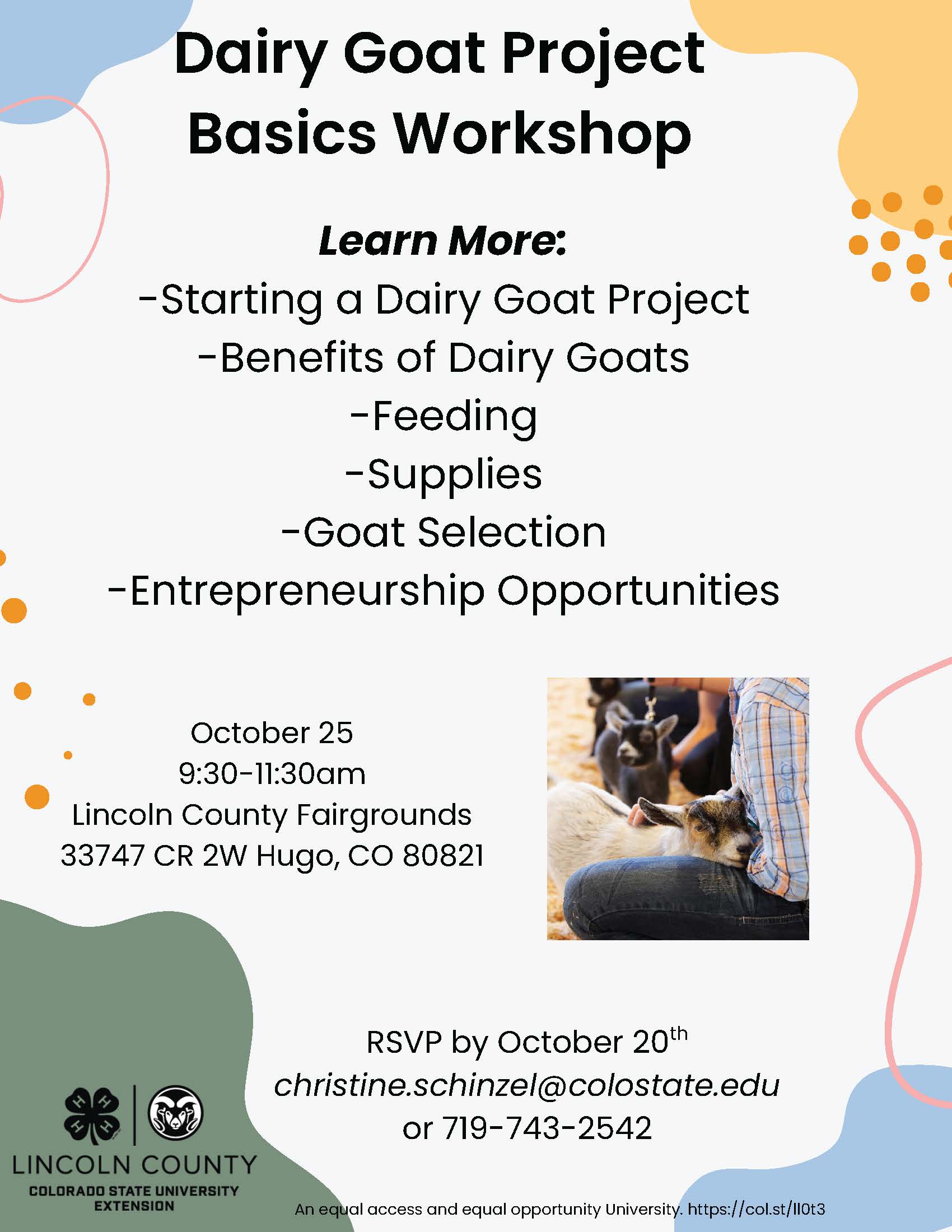 Dairy Goat Workshop – Lincoln County Extension