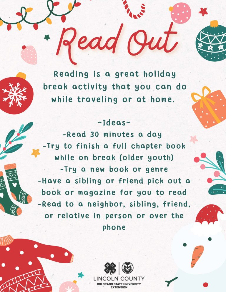 Holiday Break: Read Out – Lincoln County Extension